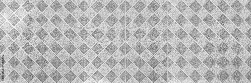 Panorama of Vintage white and grey Granite Floor Tiles pattern and ...