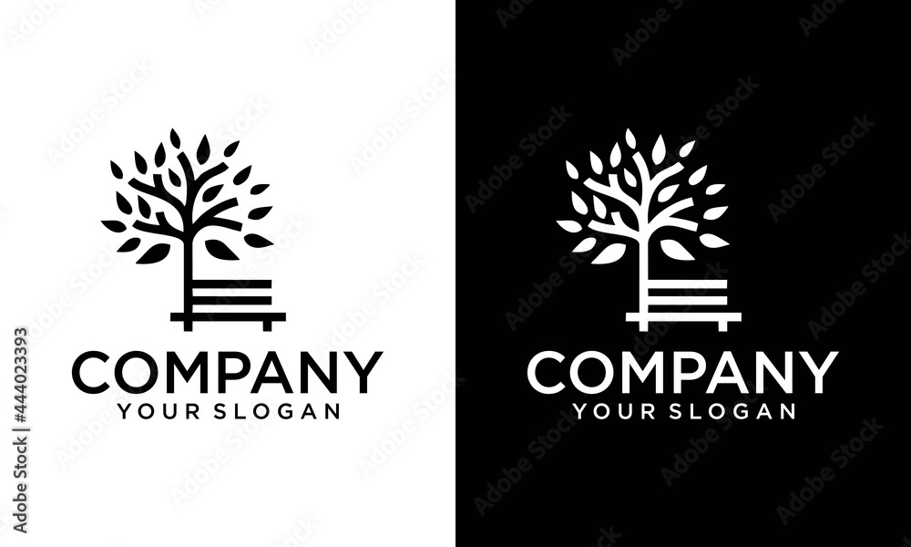 Open space black glyph icon. Public park with bench to sit. Urban ...