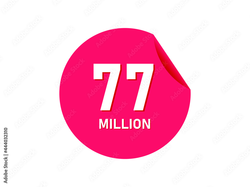 77 million texts on the white background Stock Vector | Adobe Stock