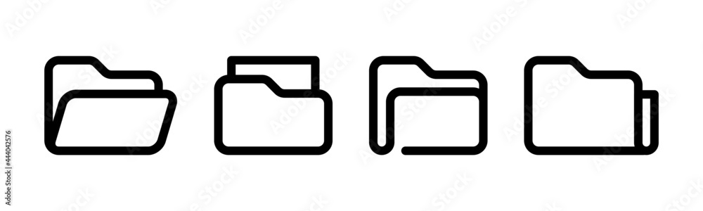 Vector graphic of folder icon collection Stock Vector | Adobe Stock