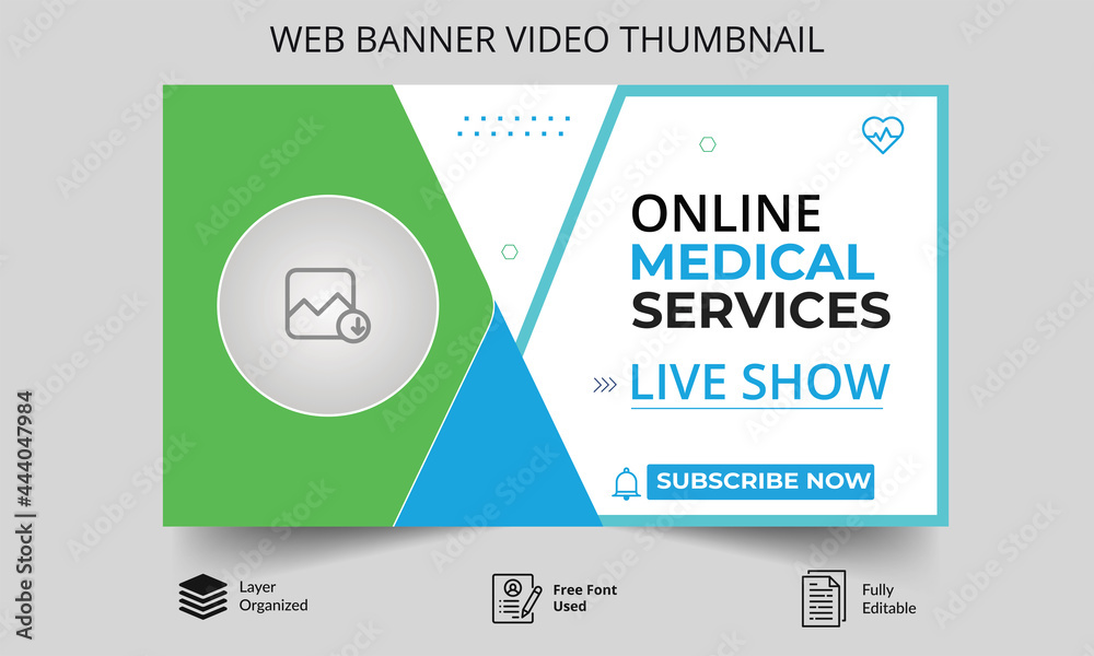 Medical healthcare video thumbnail design Template .editable thumbnail ...