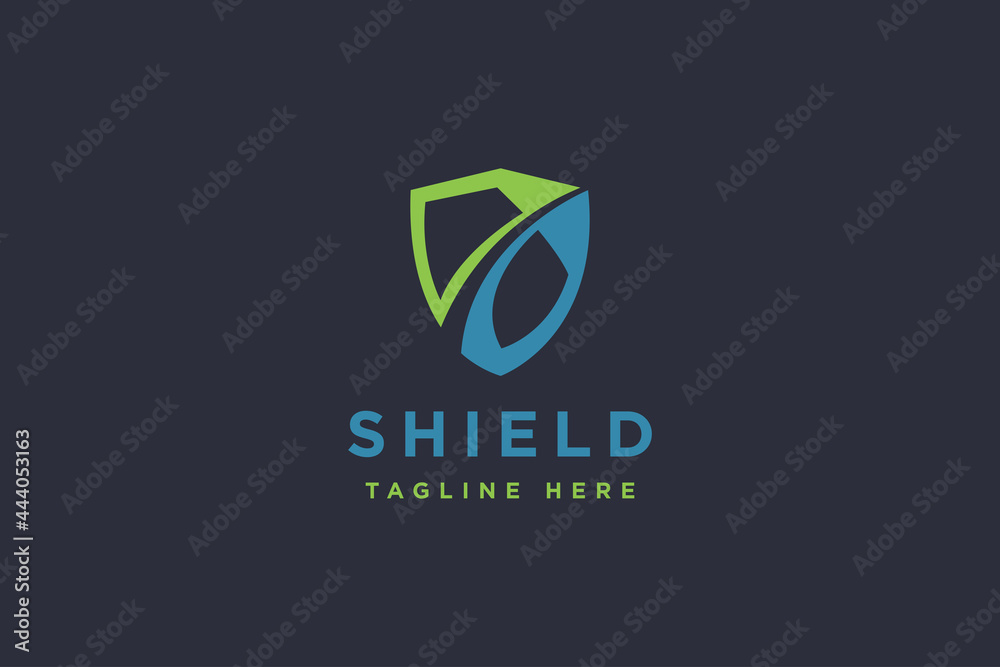 Abstract shield logo design vector illustration. Shield suitable for ...