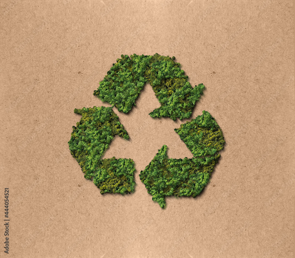 Ecosystem Restoration, environment day concept 3d tree background ...