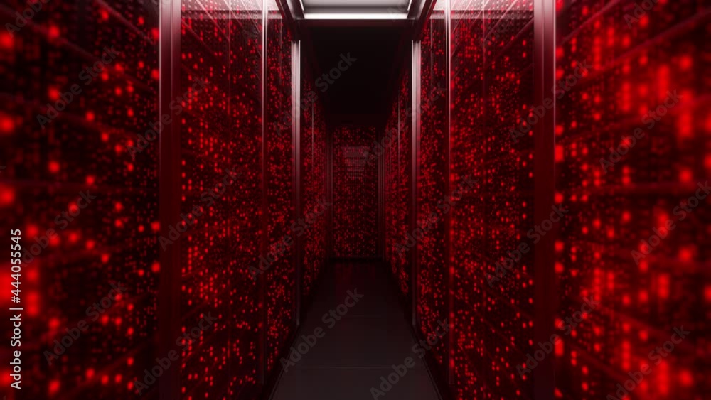 Server racks in server interior room data center. Server room center ...