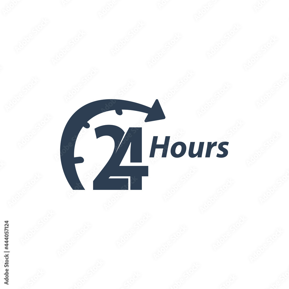 24 hours all day cyclic icon. Signs and symbol for business template ...