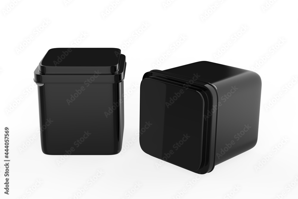 Paper Container box Mockup isolated om white background. 3d ...
