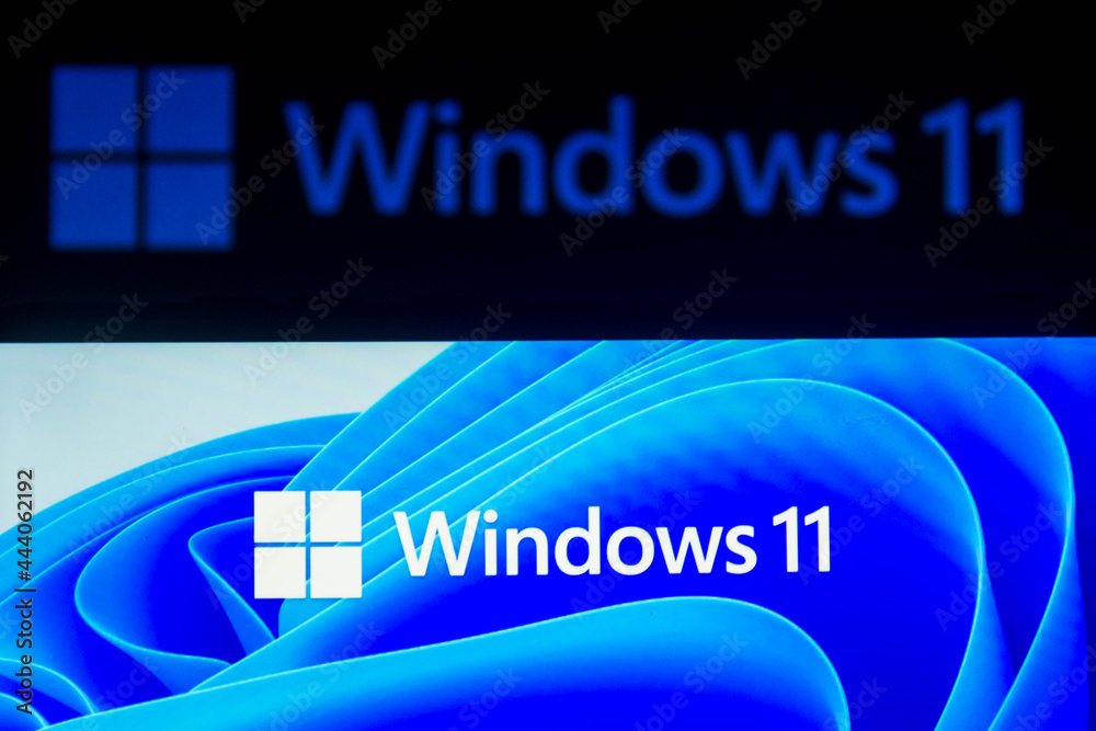 July 4, 2021, Brazil. In this photo illustration the Windows 11 logo ...