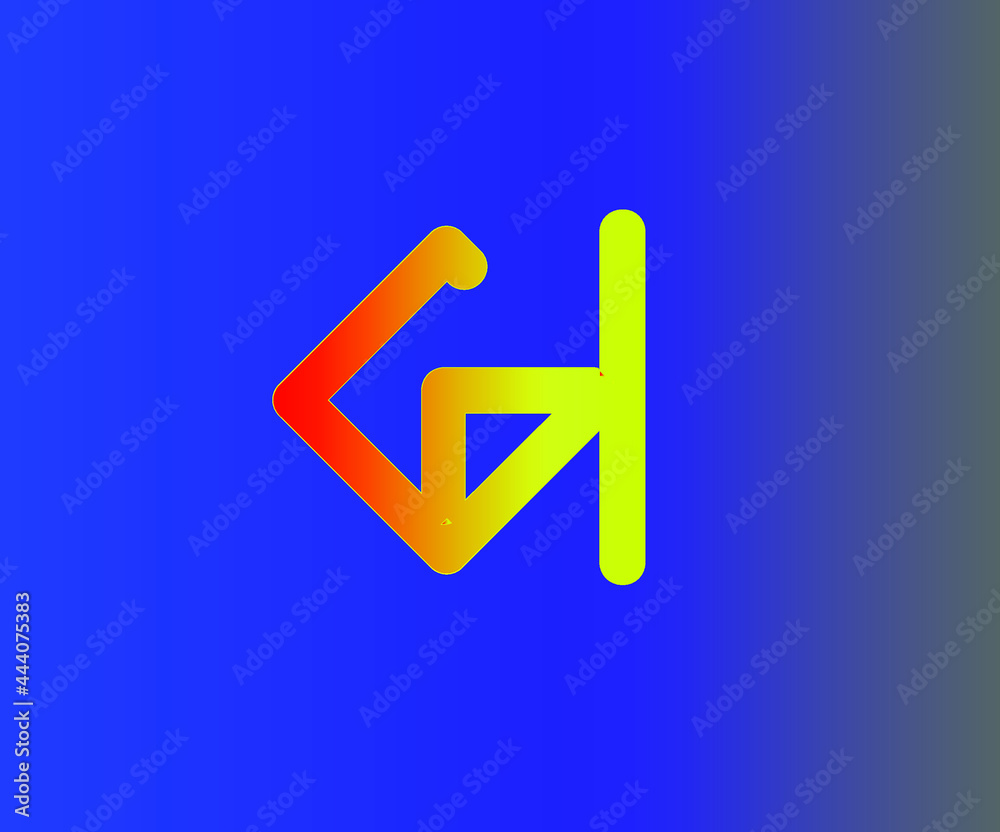 Premium vector GH with multi colors on blue background Stock Vector ...