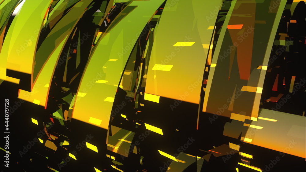 Computer generated modern abstract background of large 3d glass rings ...