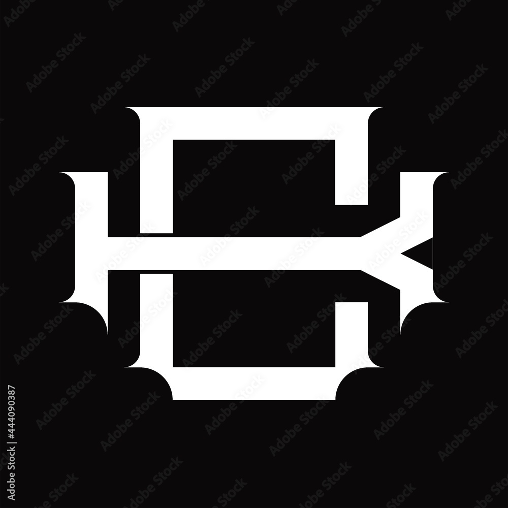 KC Logo monogram with vintage overlapping linked style design template ...