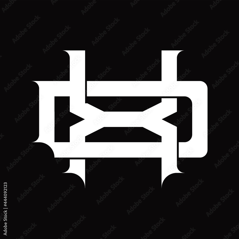 DX Logo monogram with vintage overlapping linked style design template ...