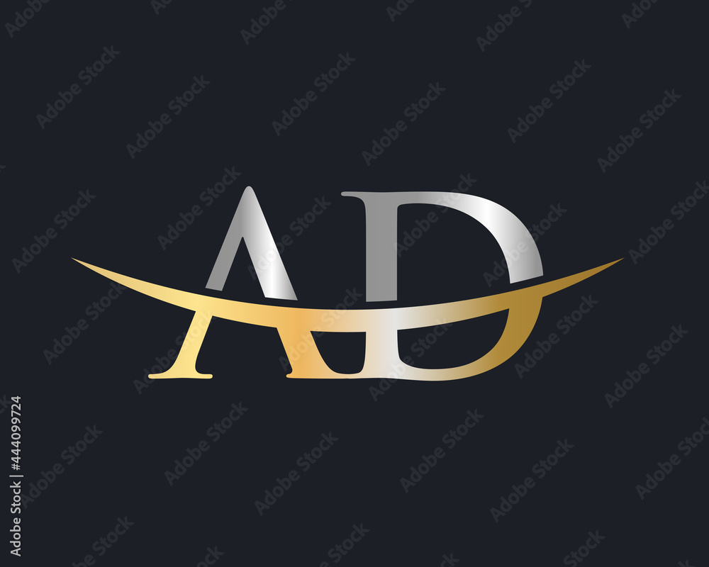 Letter AD Logo Design for business and company identity. Creative AD ...