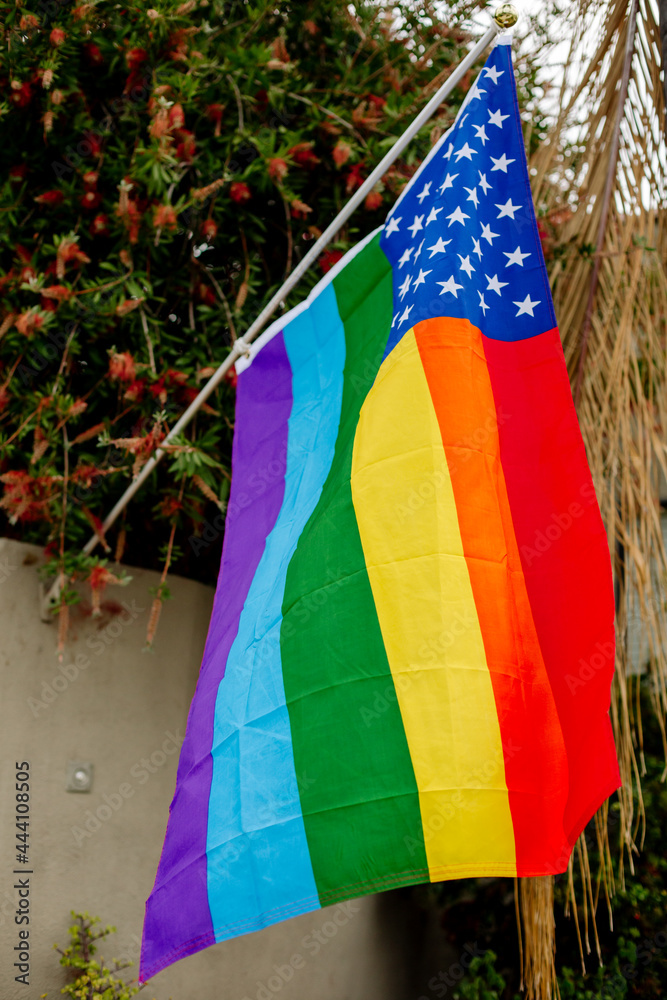 USA rainbow flag Stock Photo | Adobe Stock