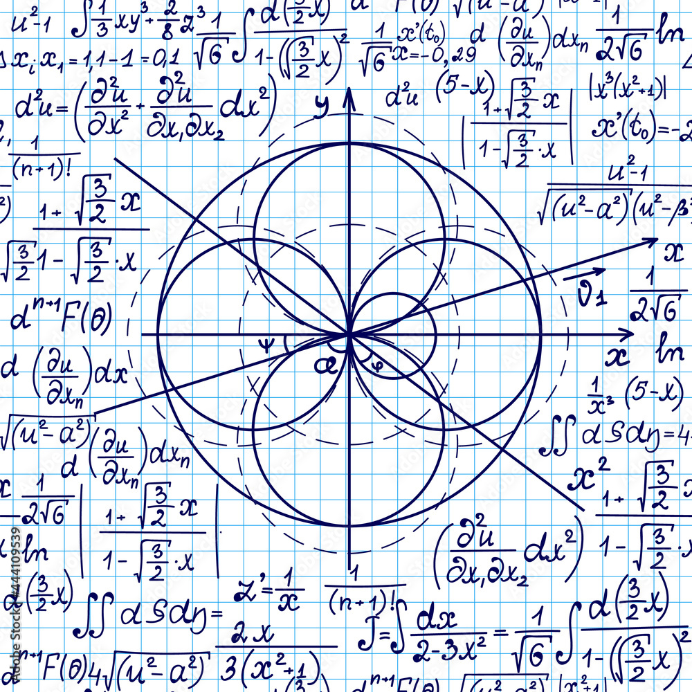 Math vector seamless texture with various mathematical signs ...
