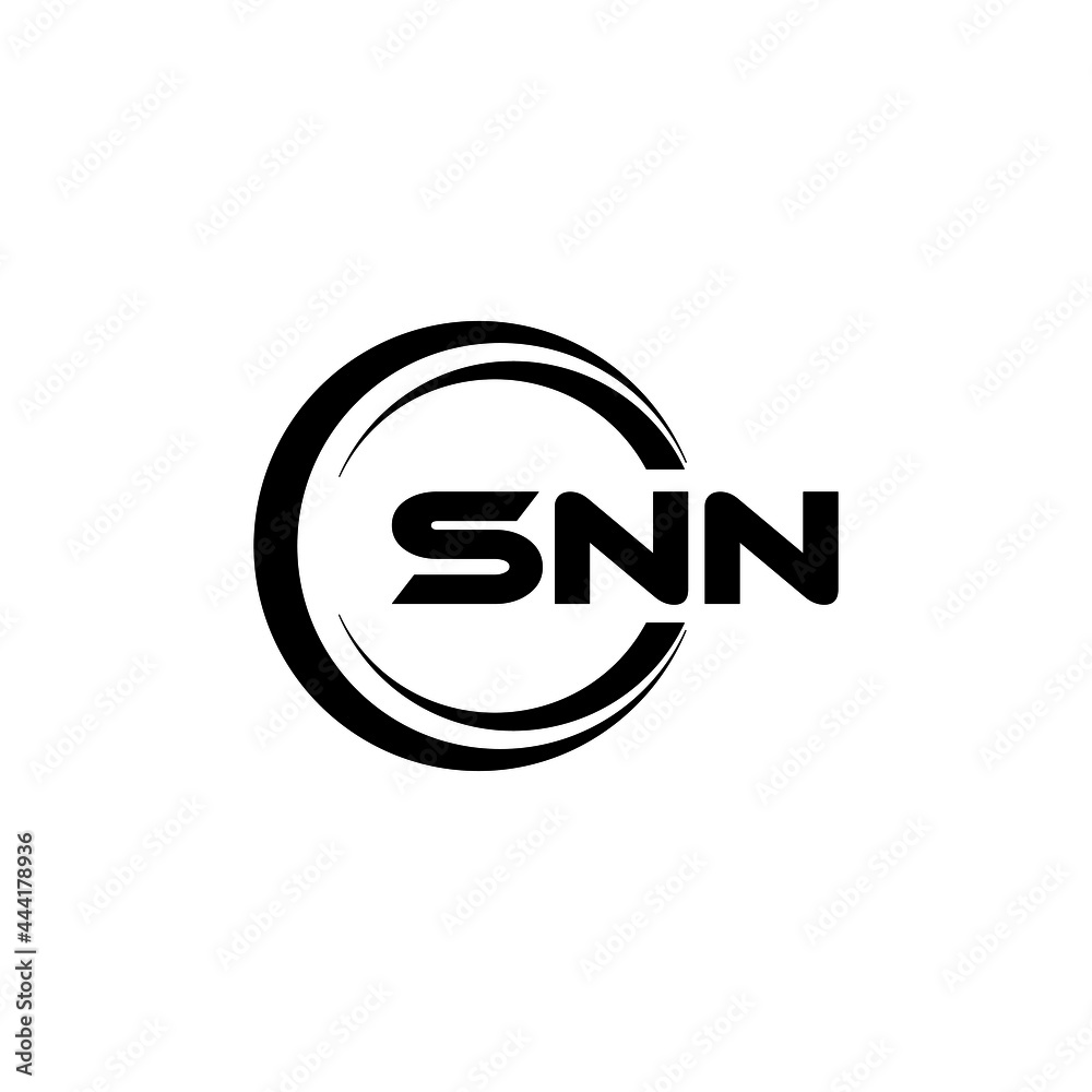 SNn letter logo design with white background in illustrator, vector ...