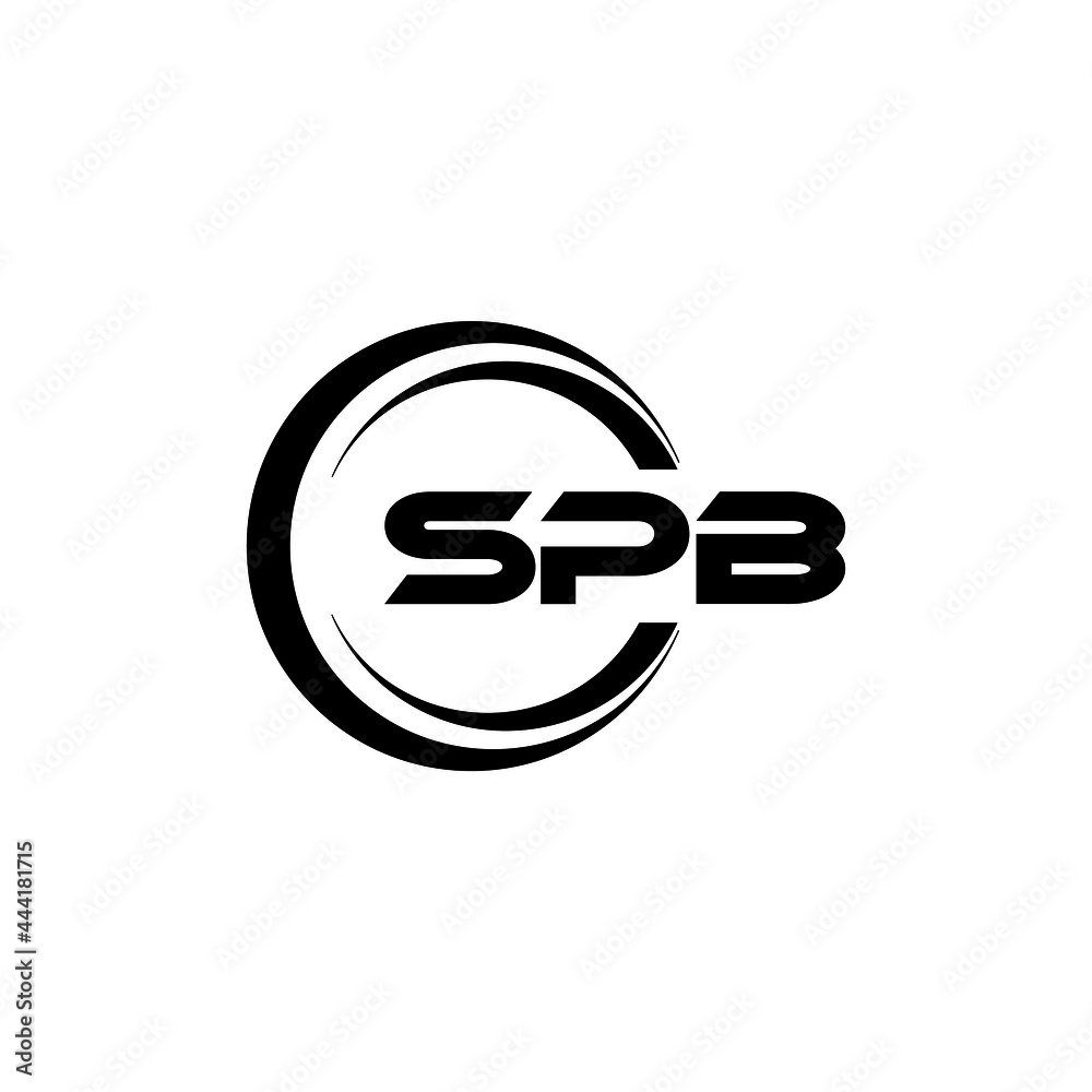SPB letter logo design with white background in illustrator, vector ...