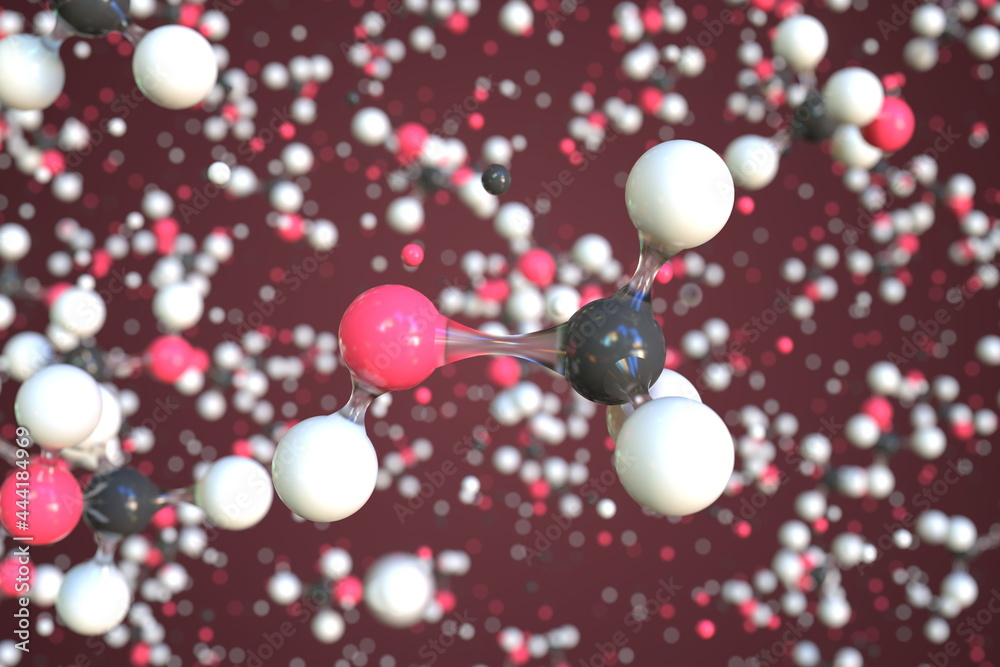 Methanol molecule, scientific molecular model, 3d rendering Stock ...