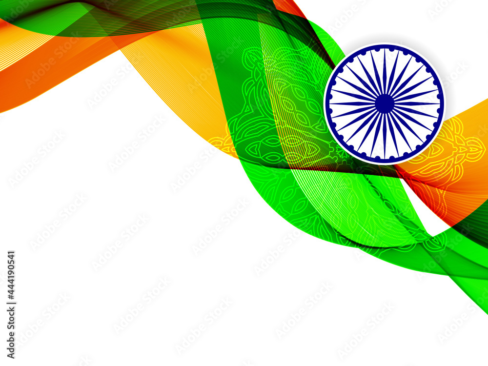 Abstract tricolor indian flag background illustration Stock Vector ...