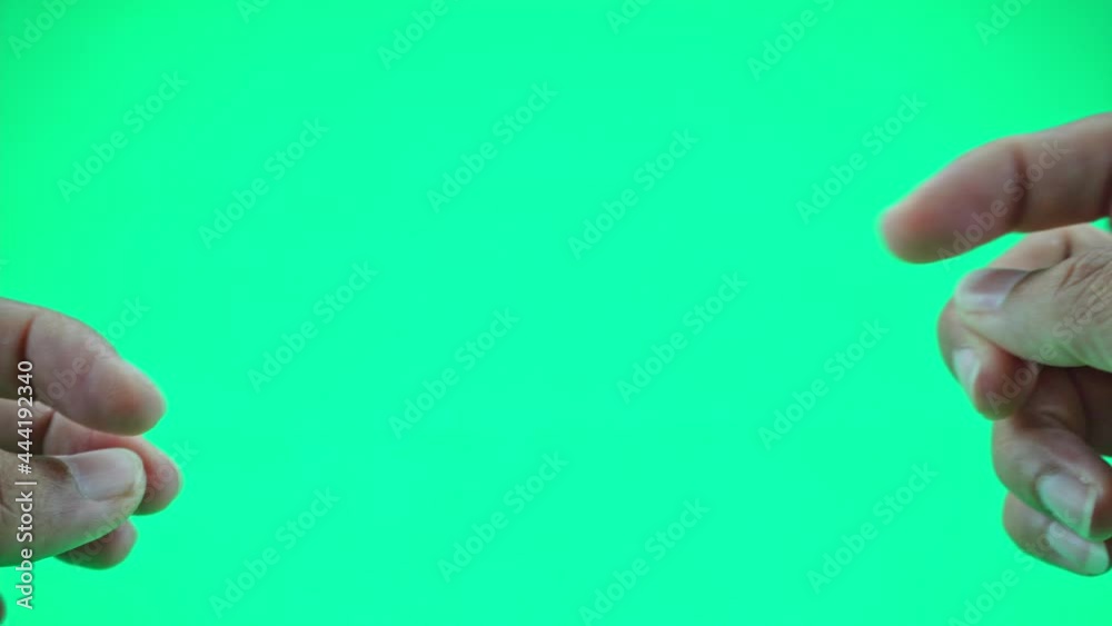 Hand gesture of man hand sign of waiting sign and putting his finger ...