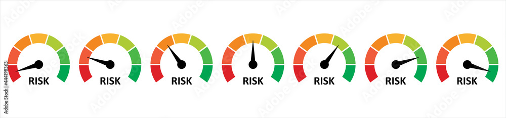 Poster Speedometer set icon color chart – Tableau | Europosters