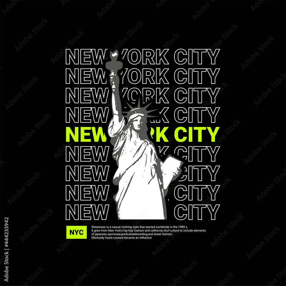 New york city writing design, suitable for screen printing t-shirts ...