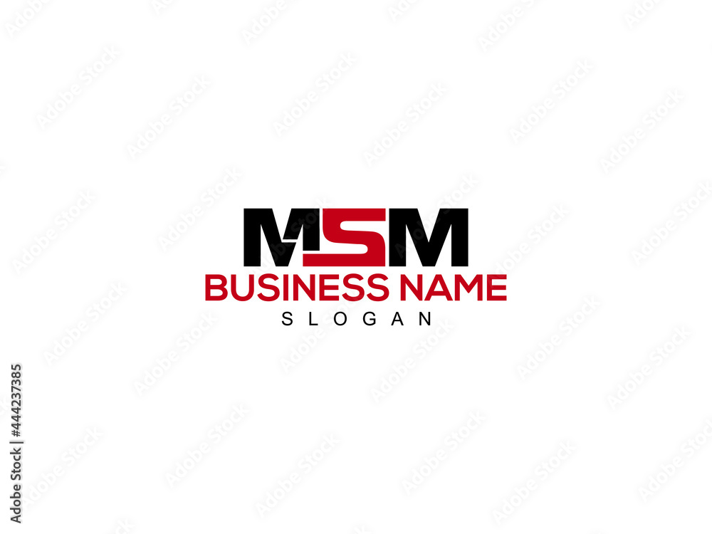 Letter MSM Logo Icon Vector Image Design For Company or Business Stock ...