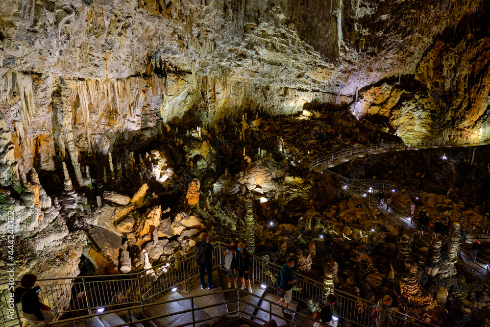 The internal of the famous karst cave of "the Giant", a large tourist ...