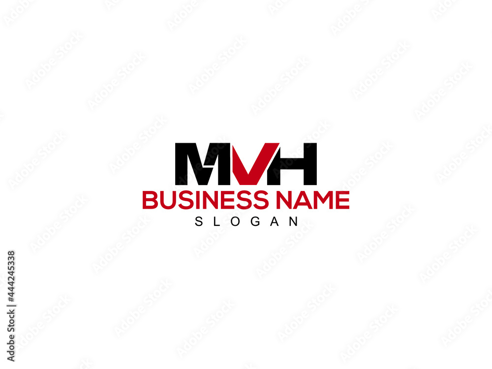 Letter MVH Logo Icon Vector Image Design For Company or Business Stock ...