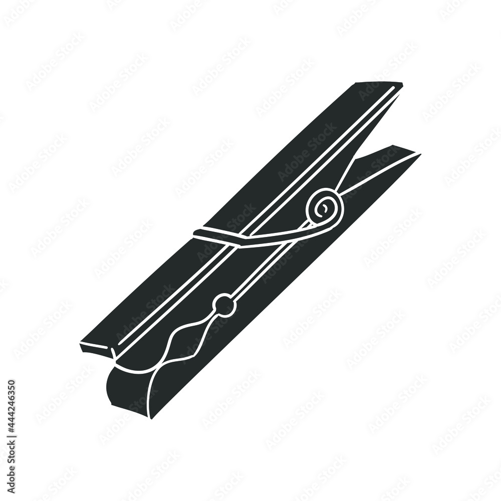 Gripper Icon Silhouette Illustration. Clothes Peg Vector Graphic ...