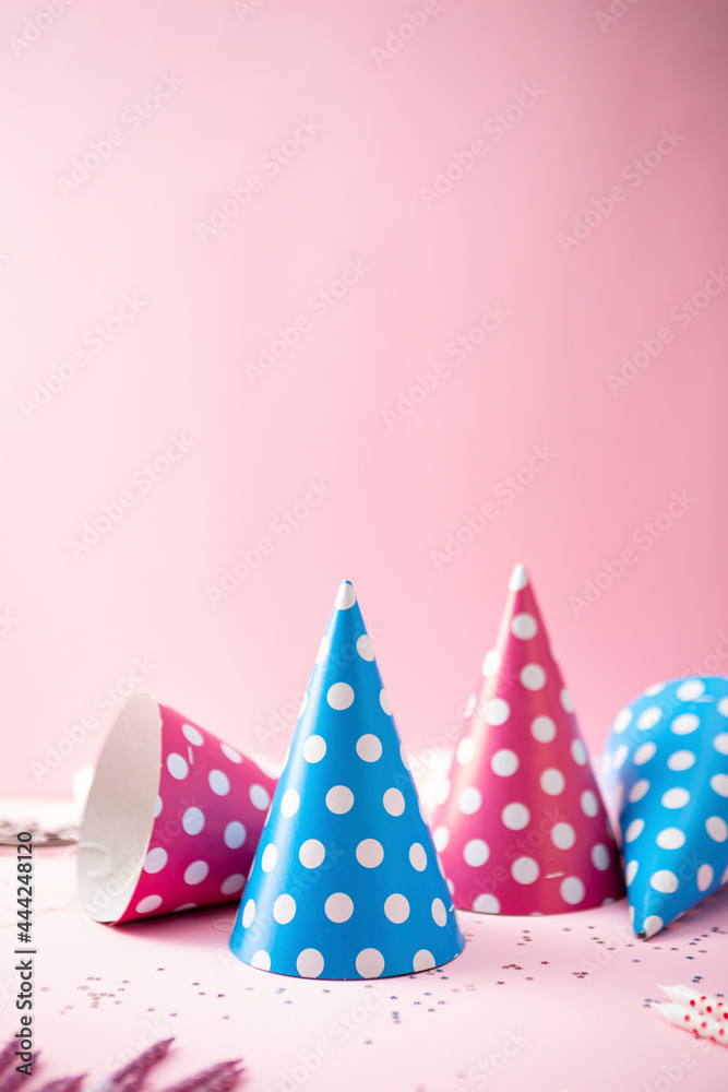 Pink birthday greeting card background Stock Photo | Adobe Stock