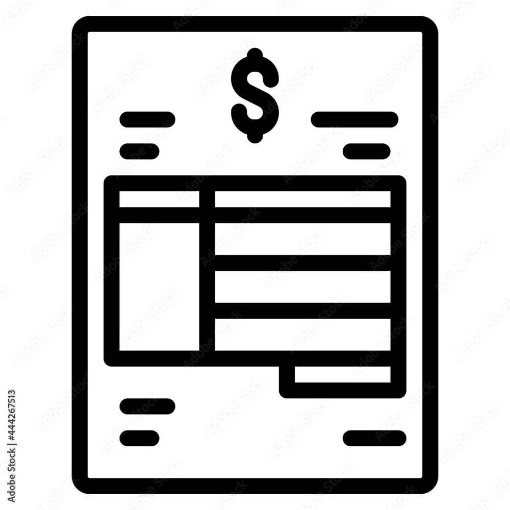 invoice Stock Vector | Adobe Stock