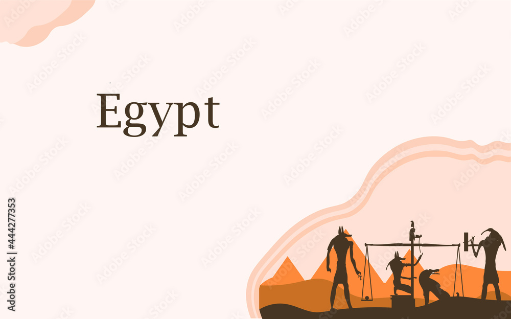 ancient egypt background with pyramids background. Stock Vector | Adobe ...