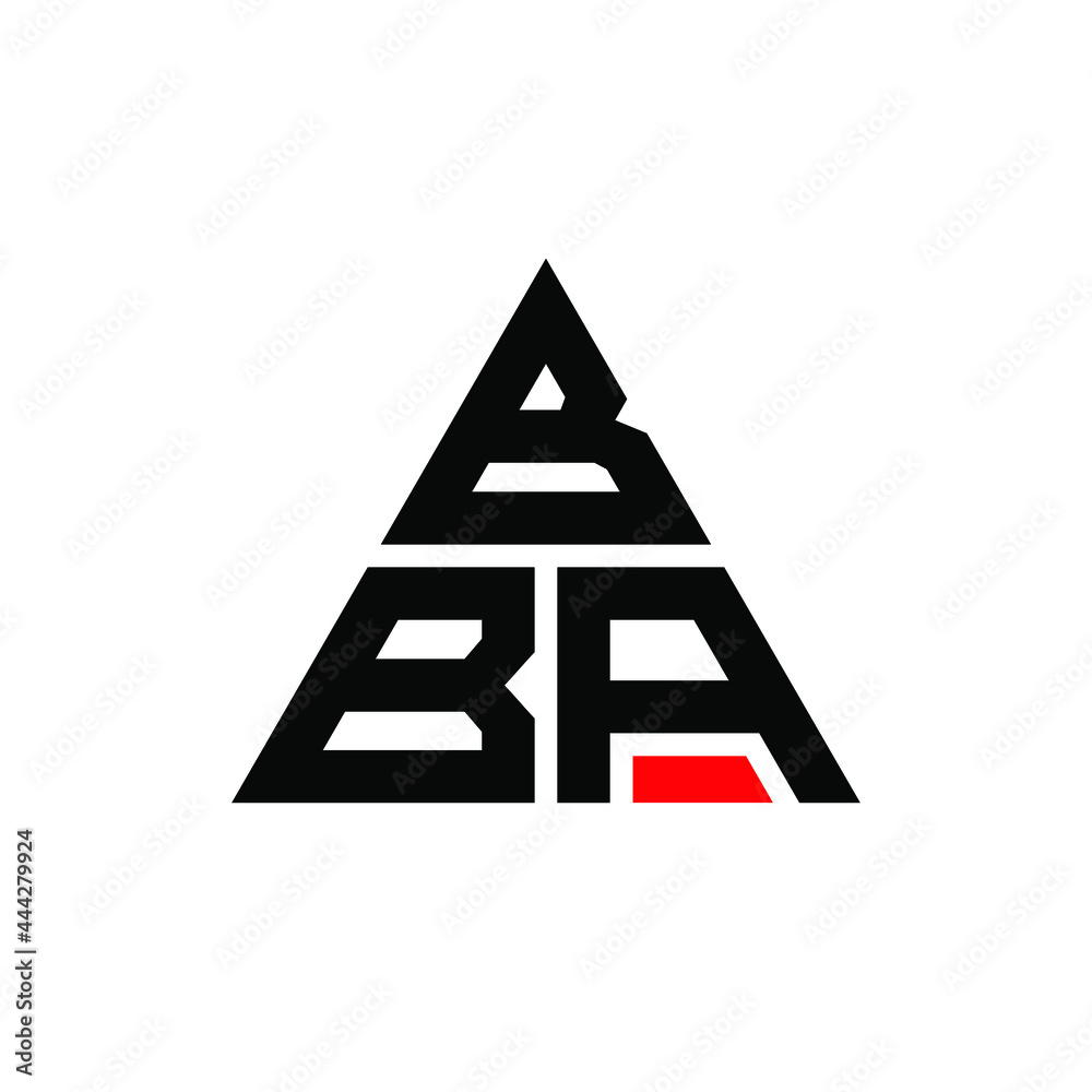 BBA triangle letter logo design with triangle shape. BBA triangle logo ...