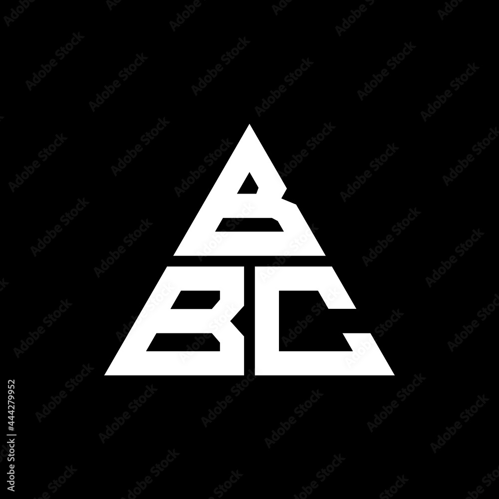 BBC triangle letter logo design with triangle shape. BBC triangle logo ...