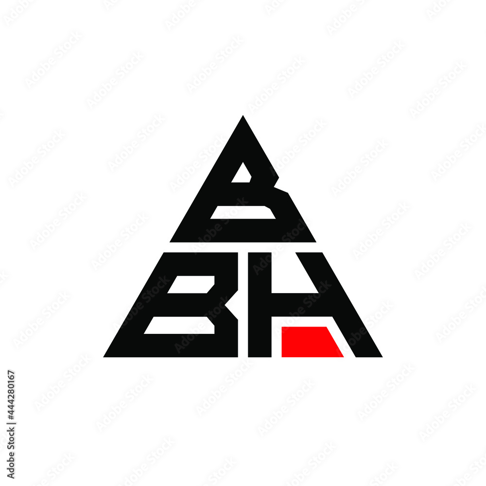 BBH triangle letter logo design with triangle shape. BBH triangle logo ...