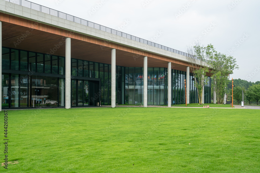 Conference Center building entrance hall Stock Photo | Adobe Stock