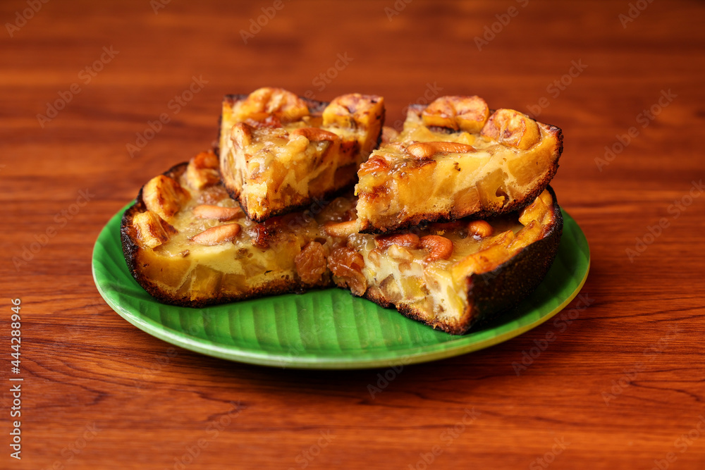 Malabar banana cake kayappola , pazham pola , banana pie made in ...