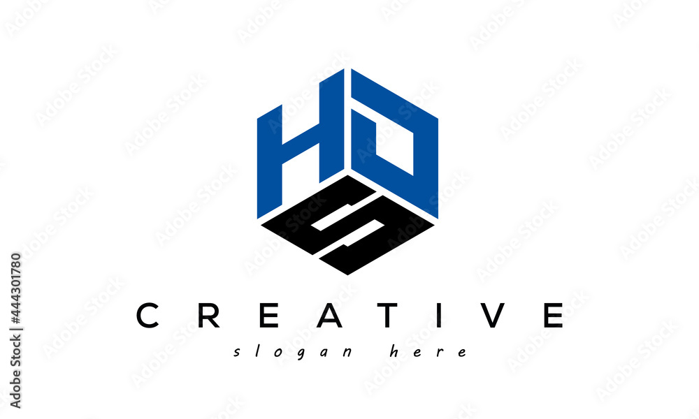 HDS triangle letter with circle logo Stock Vector | Adobe Stock