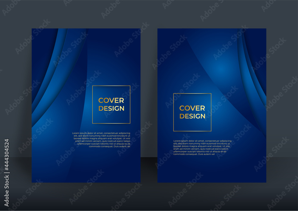 Blue Gold Corporate Business Flyer poster pamphlet brochure cover ...