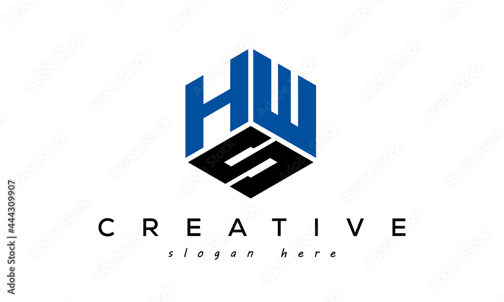 HWS triangle letter with circle logo Stock 벡터 | Adobe Stock