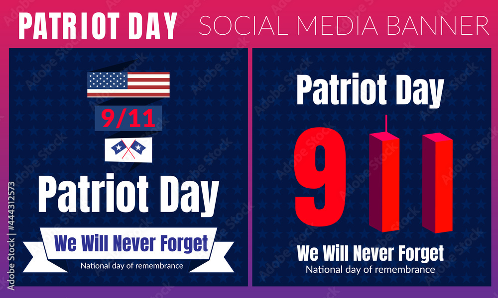 Vetor de USA Patriot Day illustration. patriotic template for greeting ...