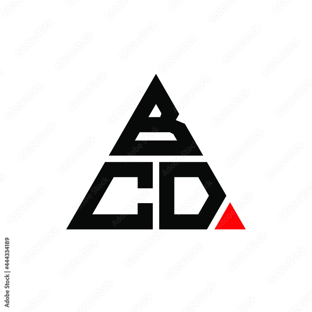 BCD triangle letter logo design with triangle shape. BCD triangle logo ...
