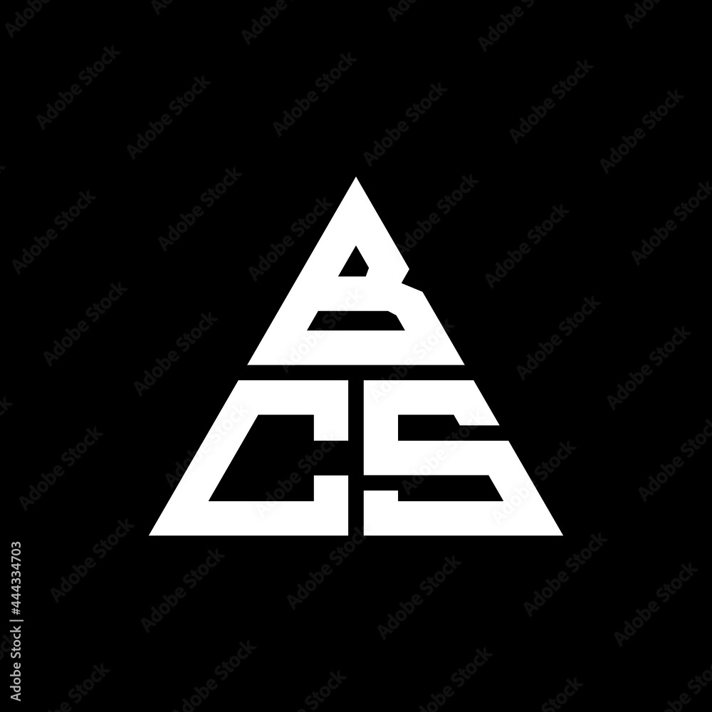 Vetor de BCS triangle letter logo design with triangle shape. BCS ...