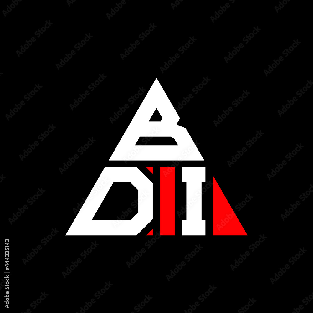 BDI triangle letter logo design with triangle shape. BDI triangle logo ...