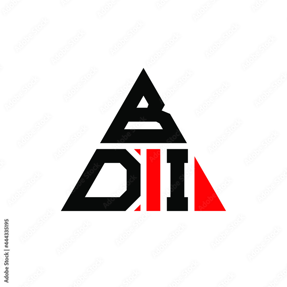 BDI triangle letter logo design with triangle shape. BDI triangle logo ...