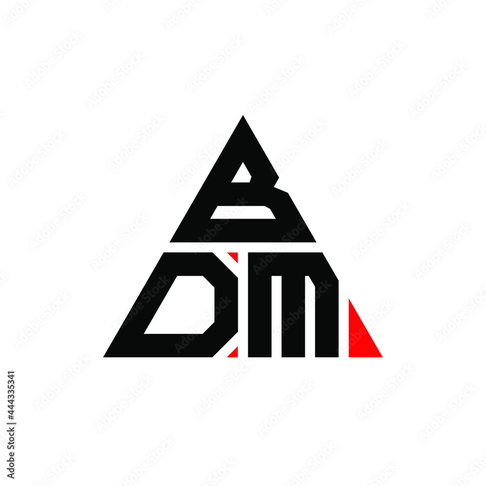 BDM triangle letter logo design with triangle shape. BDM triangle logo ...