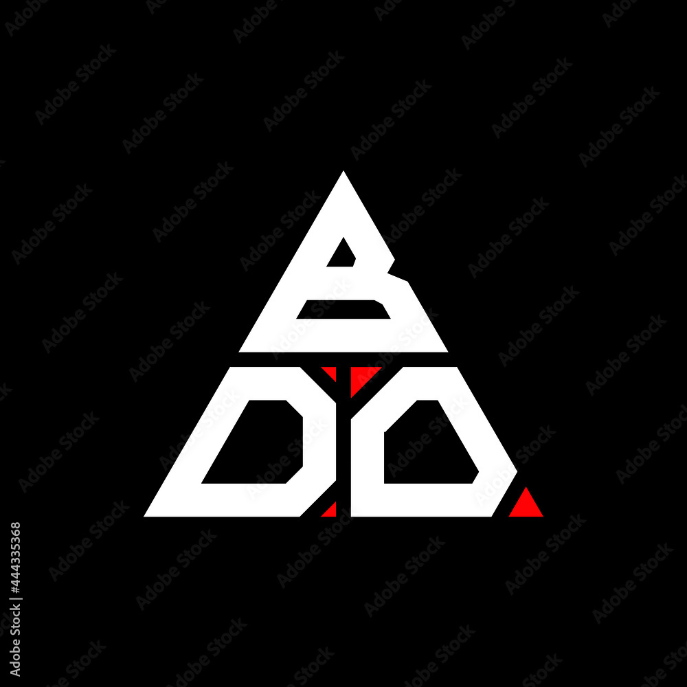 BDO triangle letter logo design with triangle shape. BDO triangle logo ...