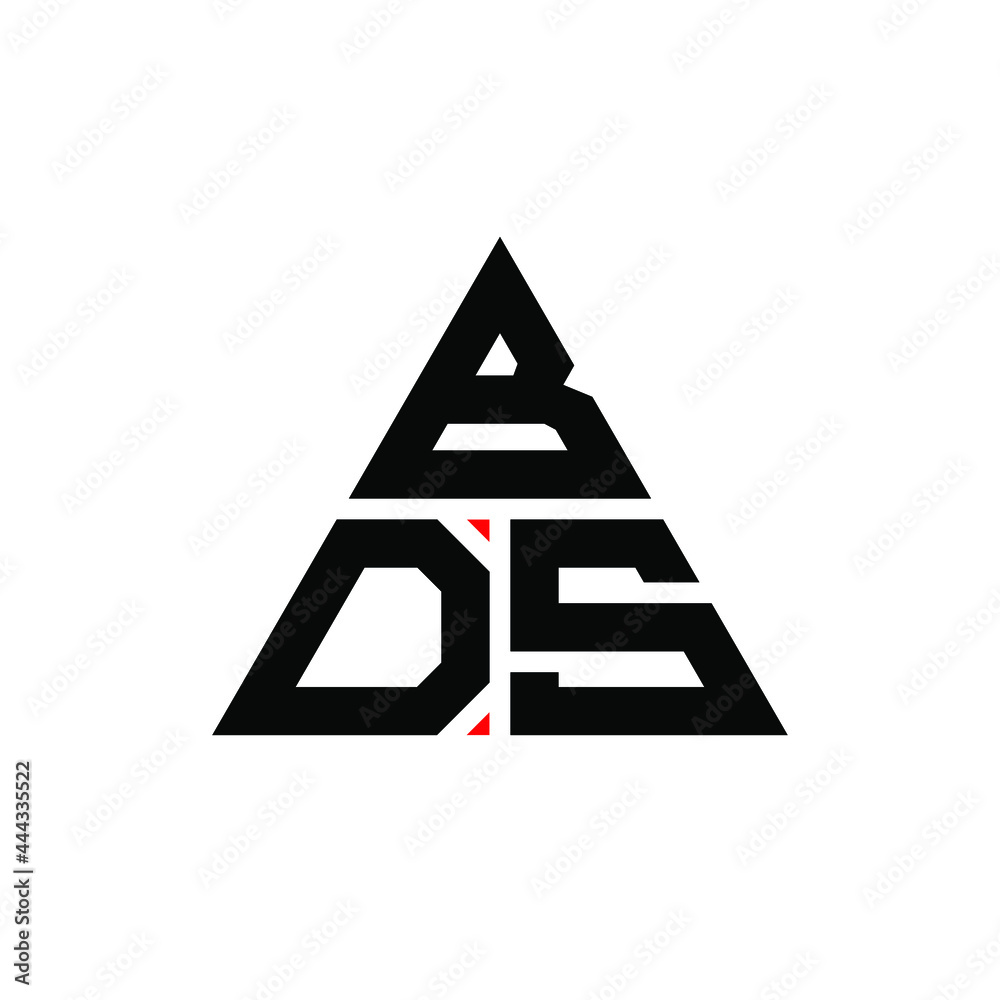 BDS triangle letter logo design with triangle shape. BDS triangle logo ...