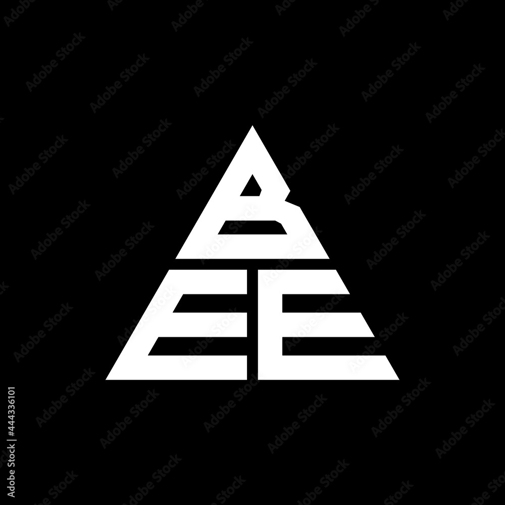BEE triangle letter logo design with triangle shape. BEE triangle logo ...