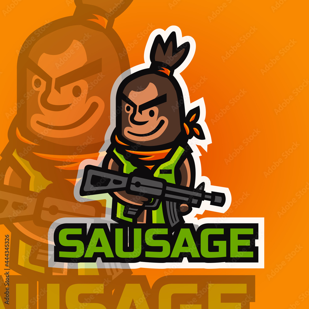 Sausage Man Mascot Logo Stock Vector | Adobe Stock